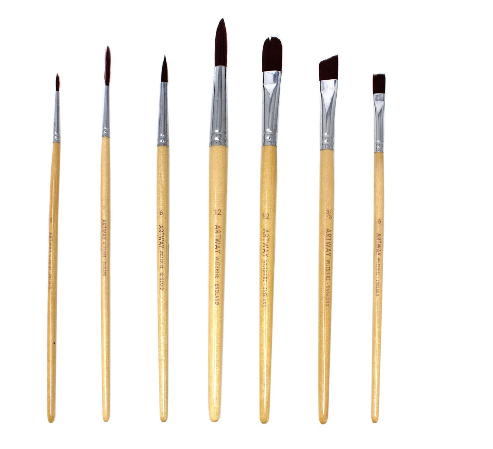 NEW Artway Short Handle Synthetic Paintbrush Set (x7) – The Artists ...